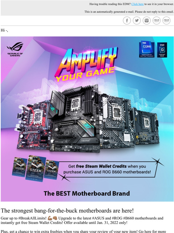 ASUS: Grab it before it's too late. You've been waiting for this ...