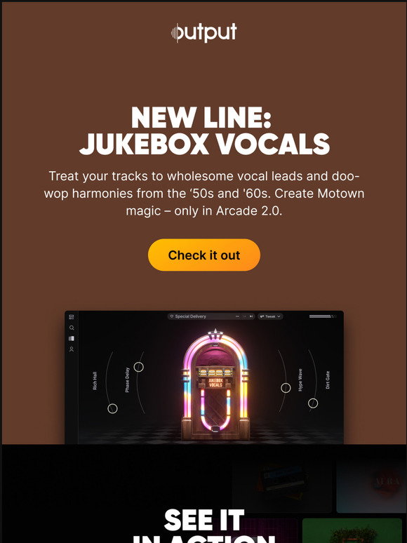 Output: NEW LINE ALERT: Check Out Jukebox Vocals in Arcade 2.0 | Milled