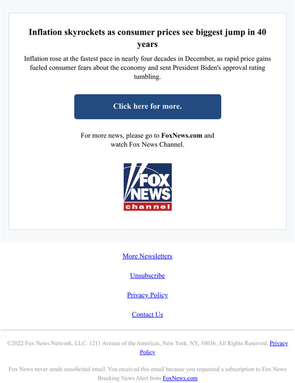 Fox News: Inflation skyrockets as consumer prices see biggest jump in ...