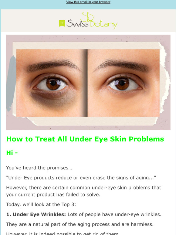 Swiss Botany: ALL Under Eye Skin Problems Solved! | Milled