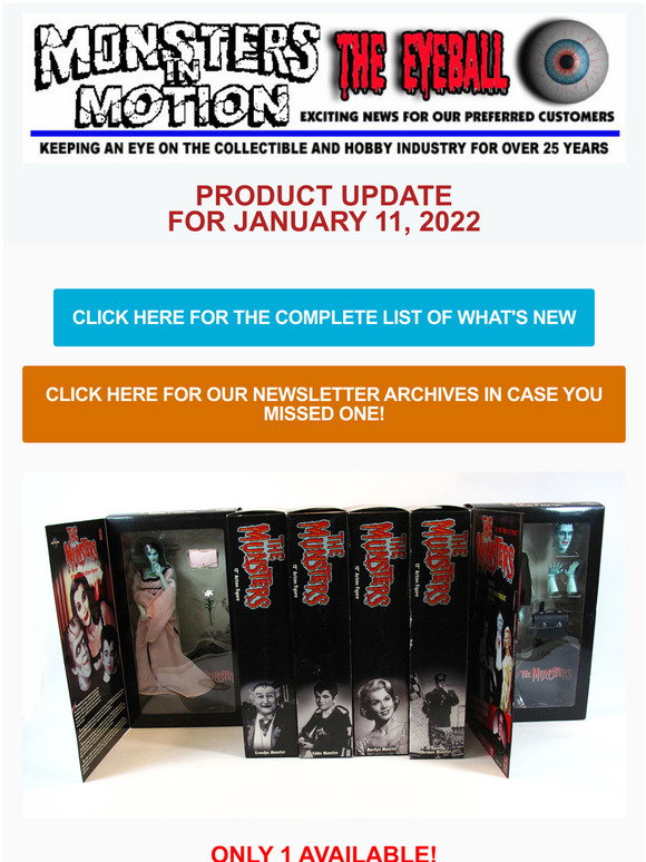 Monsters in Motion: Amazing and Rare Items Only 1 Available, Universal ...