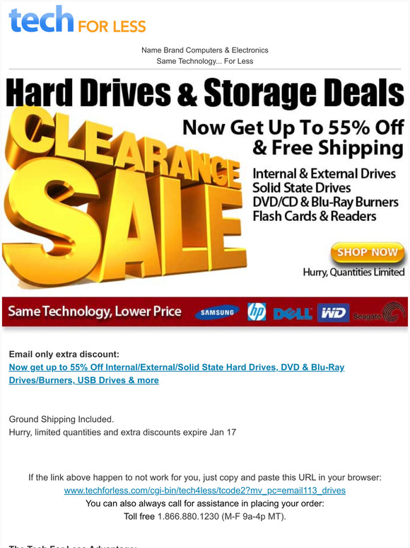 Tech For Less: Hey, , this is a big treat! Savings just for email ...