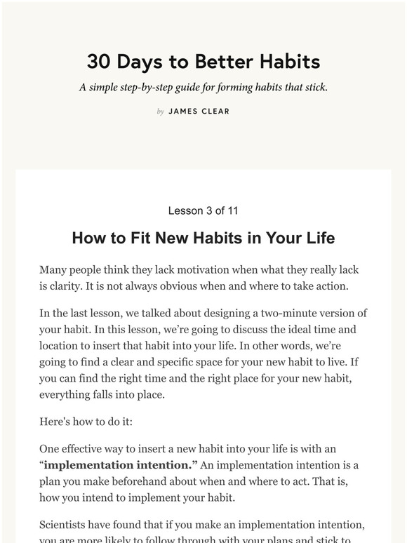 Passive Panda Products: 30 Days to Better Habits #3: How to Fit New ...