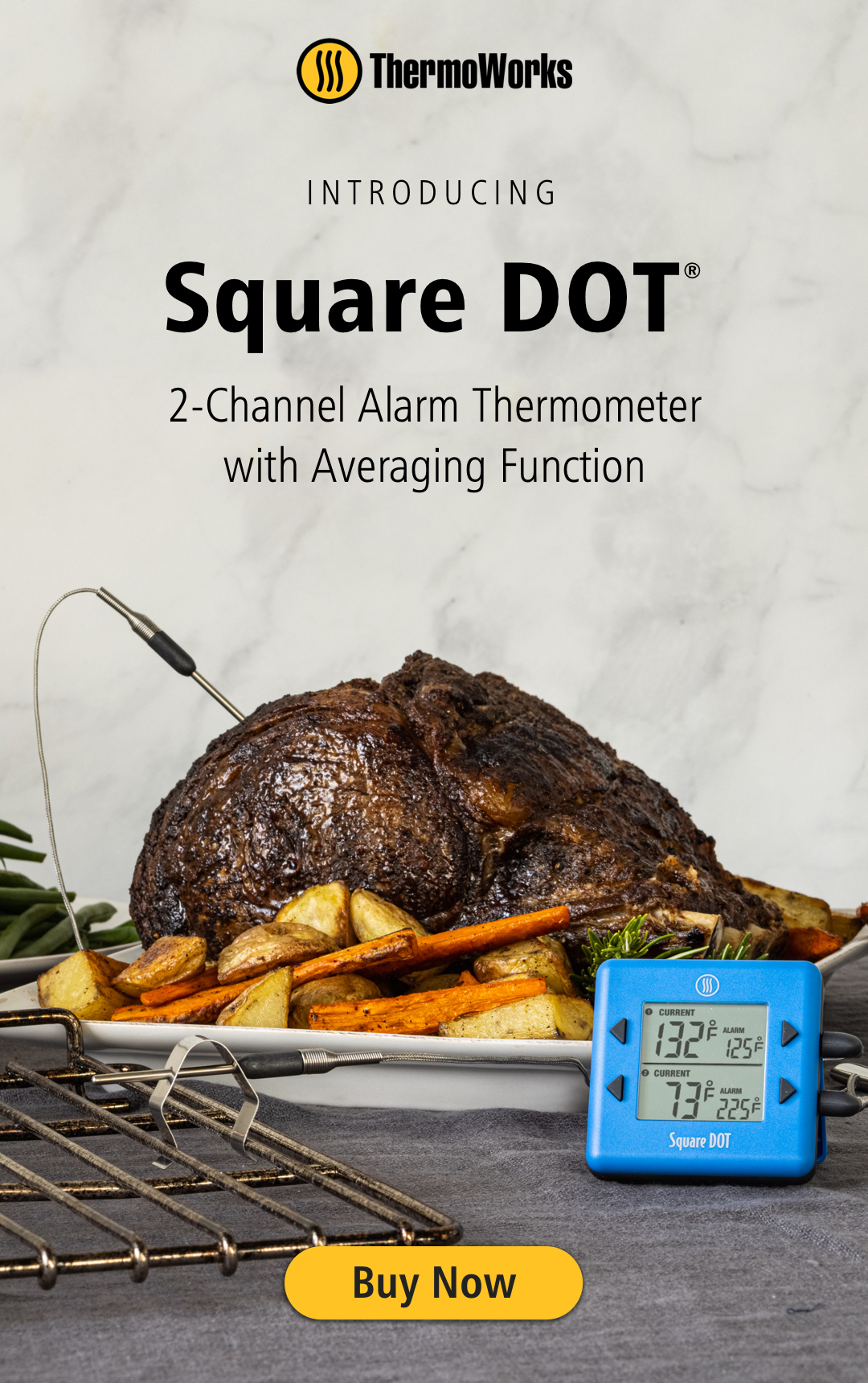 ThermoWorks: New! Square DOT Cooking Alarm Thermometer | Milled