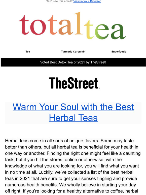 Total Tea: "The Streets" Best Herbal Teas of 2021 | Milled
