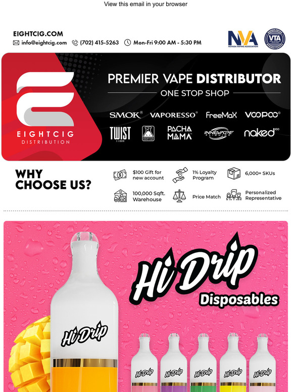EightCig: Drip Your Drop w/ Hi-Drip Disposables! | Milled