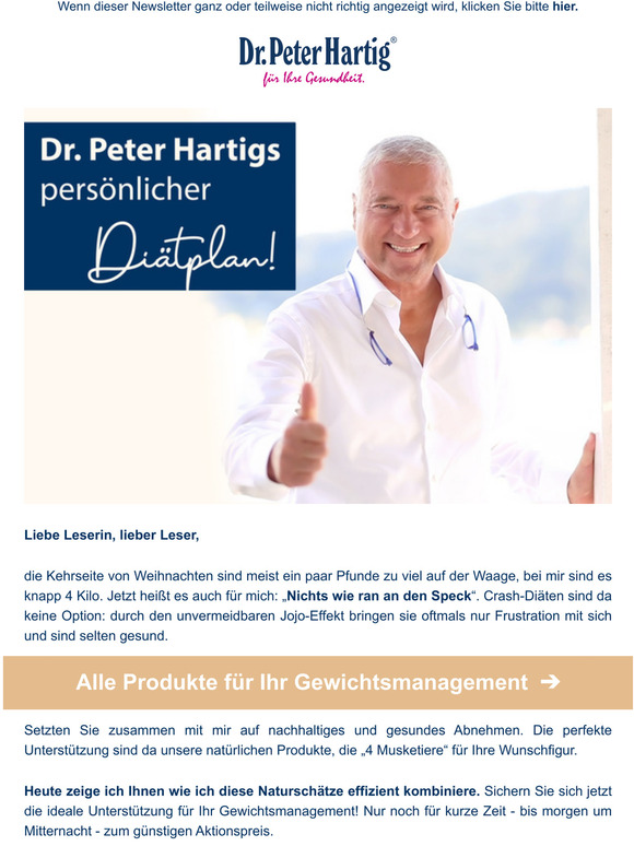 Dr. Peter Hartig: Die besten Abnehmtipps Dr. Peter Hartigs Ditplan | Milled
