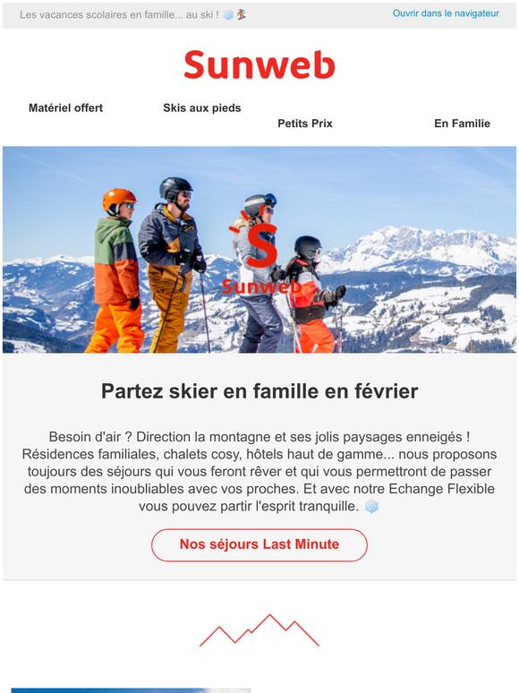 Sunweb: Les vacances scolaires en famille... au ski ! | Milled
