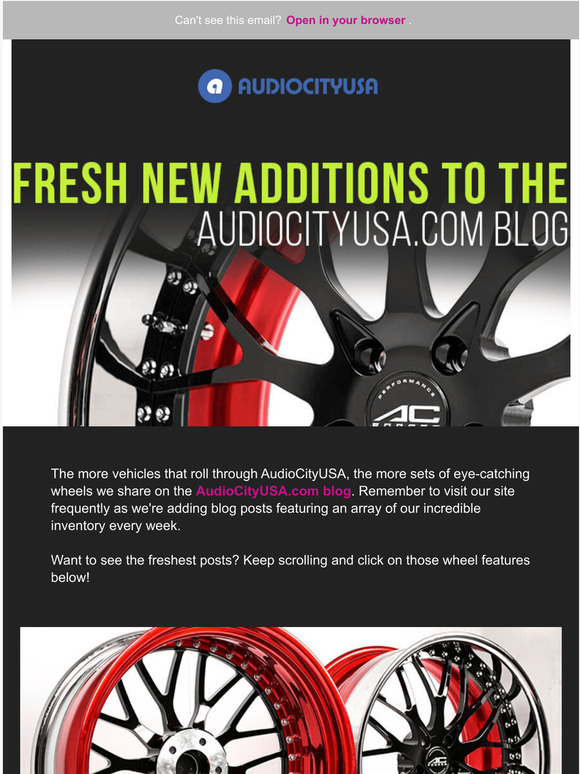 AudioCity: NOW ON THE AUDIOCITYUSA BLOG: Featured Wheels in All Color ...