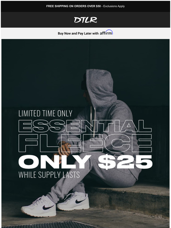 DTLR: $25 Essential Fleece | Milled