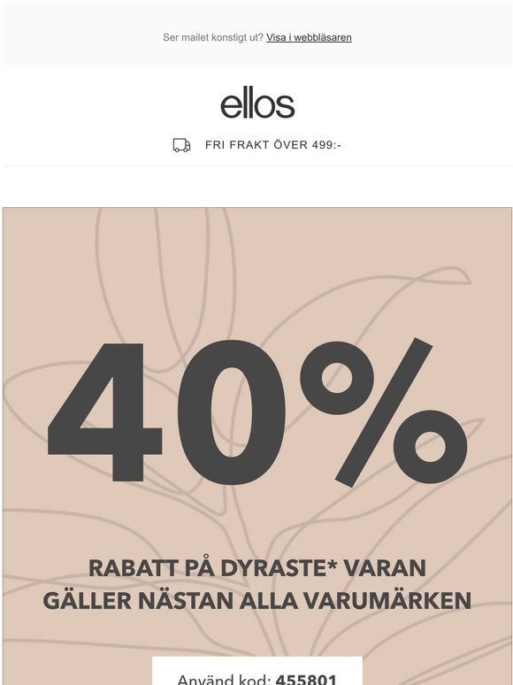 Ellos: Sista chansen att fynda dina favoriter! | Milled