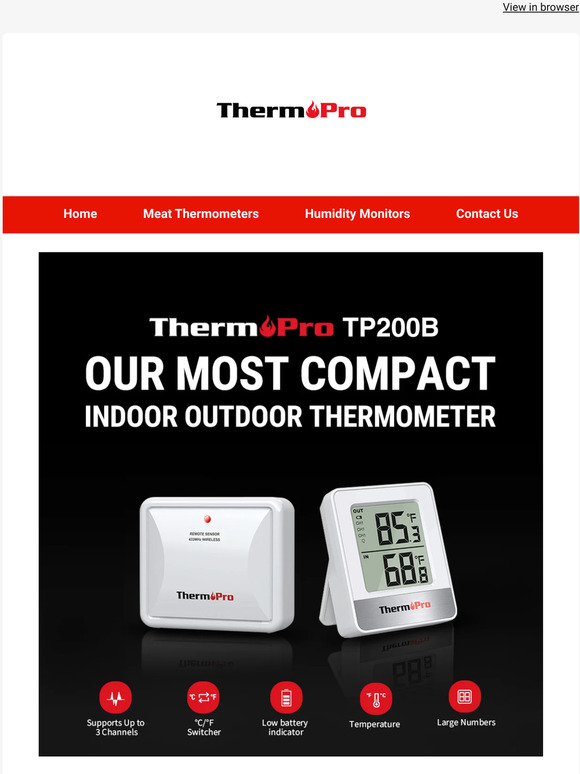 ThermoPro: Our Most Compact Indoor Outdoor Thermometer is Now Available ...