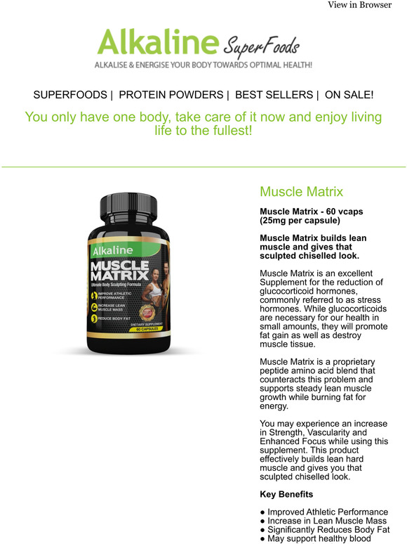 Alkaline Superfoods: Don't miss Muscle Matrix and more! | Milled