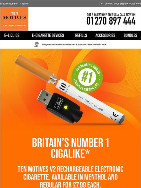 Ten Motives: Ten Motives V2 Rechargeable Electronic Cigarette available ...