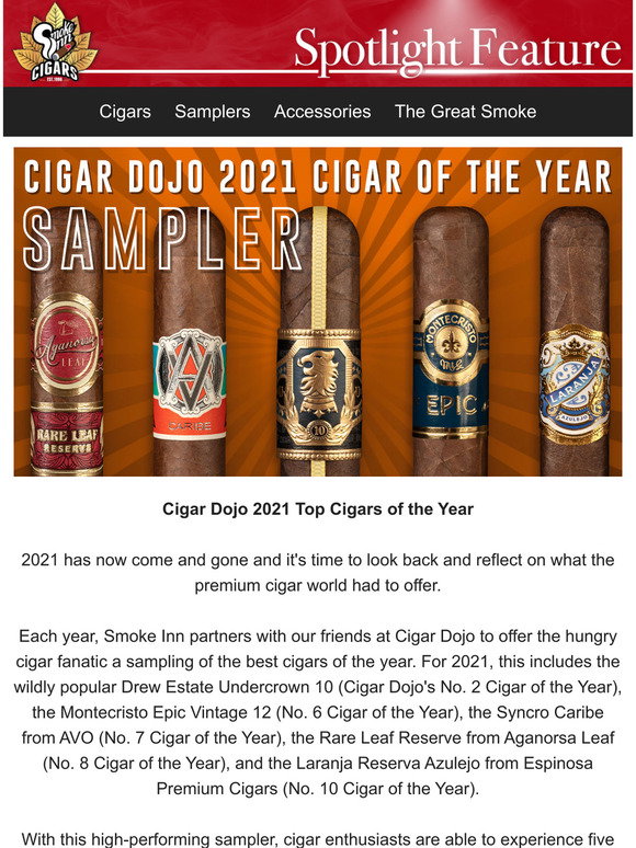 Smoke Inn: Cigar Dojo 2021 Top Cigars of the Year Sampler - Available ...