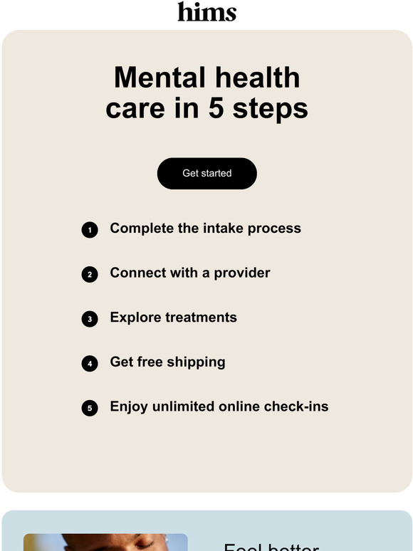 hims: Hims mental health treatment in 5 steps | Milled