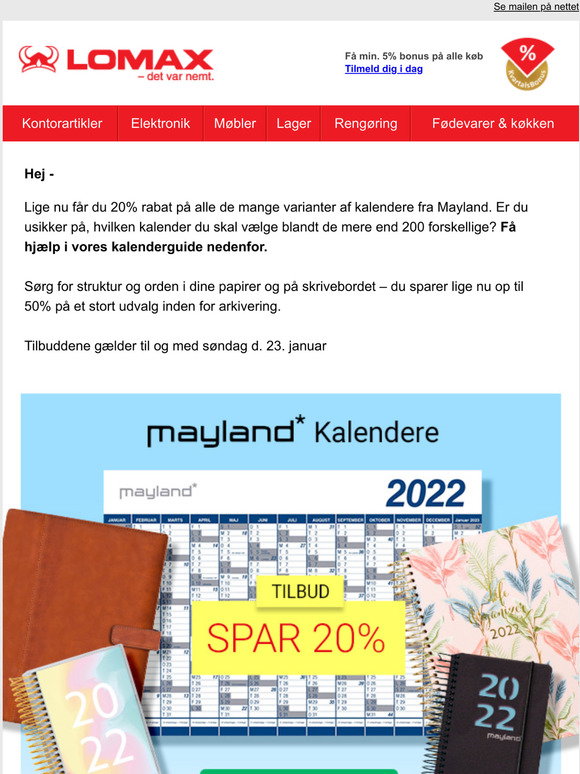 Lomax: Hvilken kalender passer til dig, -? | Milled