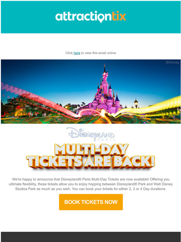 Attractiontix: Disneyland Paris Multi-Day Tickets are back! | Milled