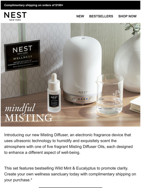 Nest Fragrances: NEW Misting Diffuser: Reset your outlook in an instant ...