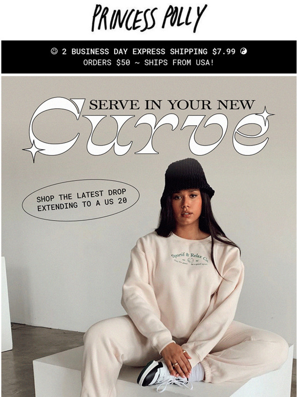 Princess Polly: SERVE IN YOUR NEW CURVE | Milled