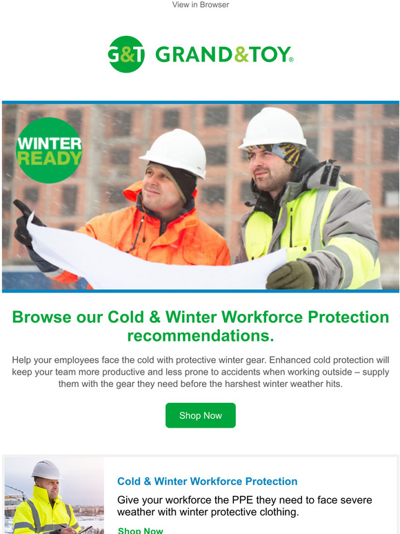Grand & Toy: The Top Cold & Winter Workforce Protection | Milled