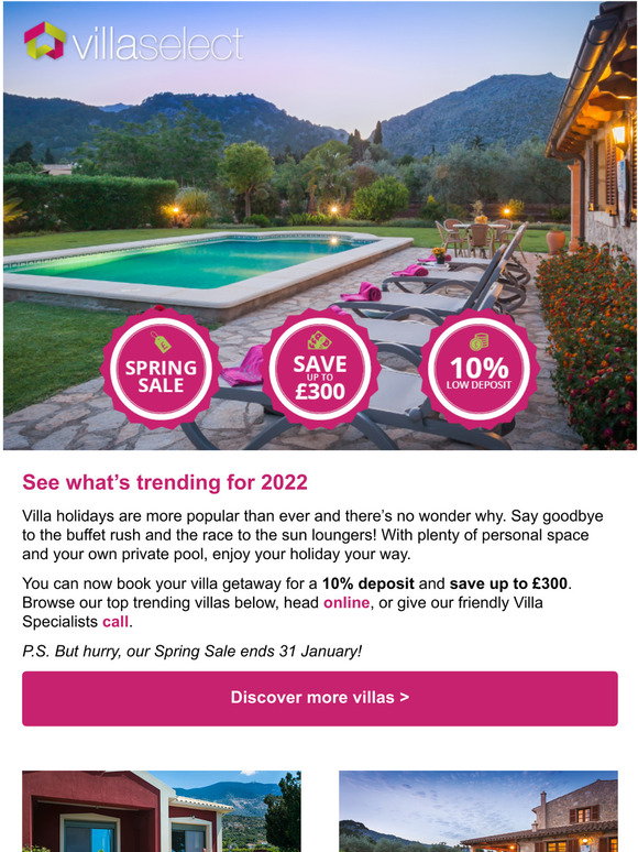 Villa Select: Our top trending villas for 2022 | Milled