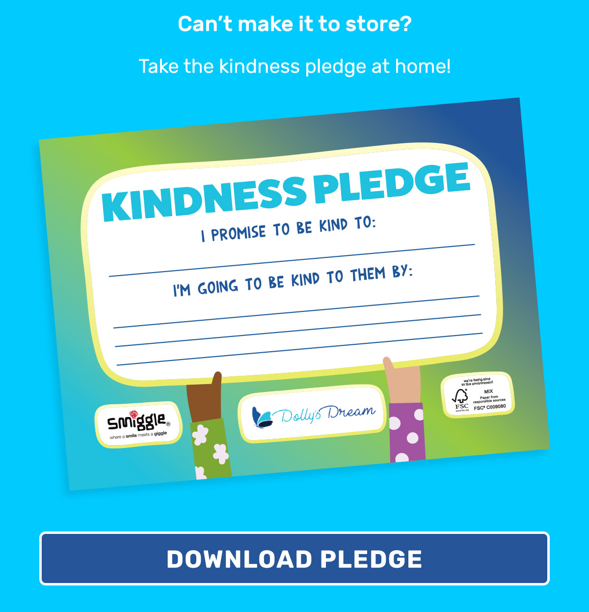 Smiggle: Take the Kindness Pledge with Dolly's Dream this back to ...