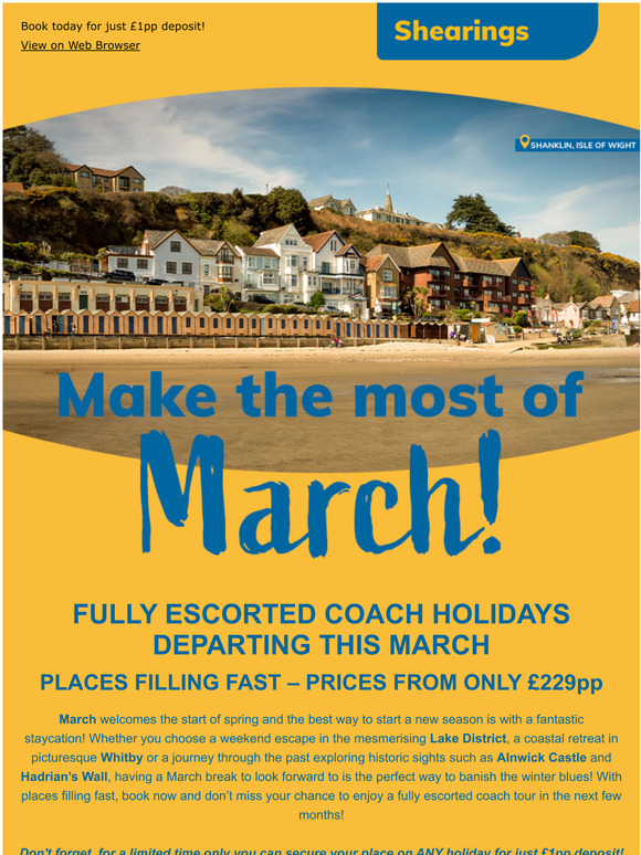 Shearings: You dont need to break the bank to get away this March! | Milled