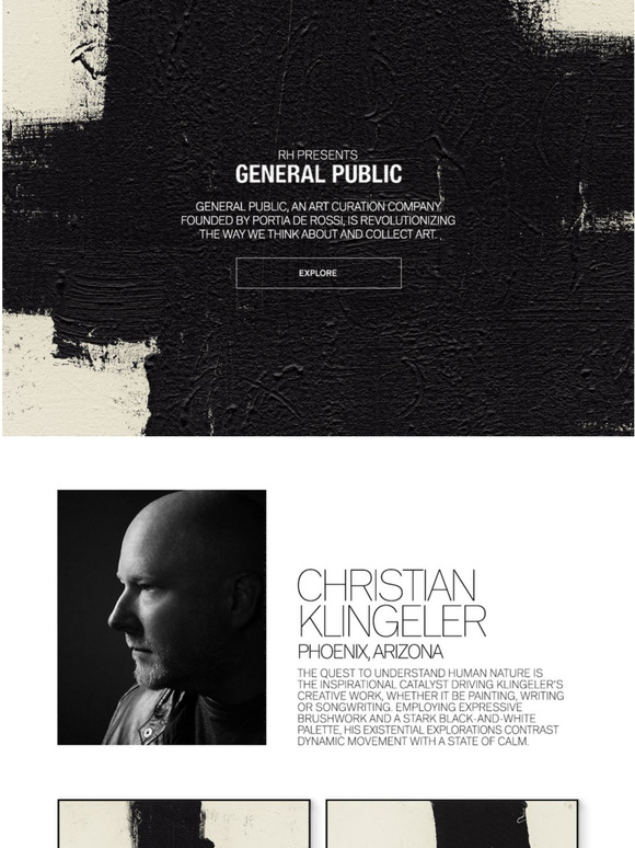 Restoration Hardware: RH Presents General Public. Tonal Abstract ...