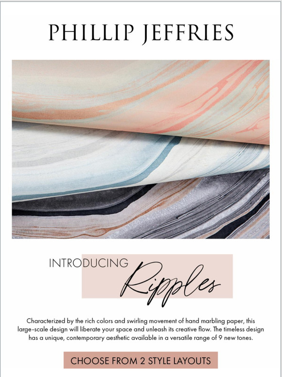 Phillip Jeffries: Introducing A Luxe Marbleized Mural For Spring | Milled