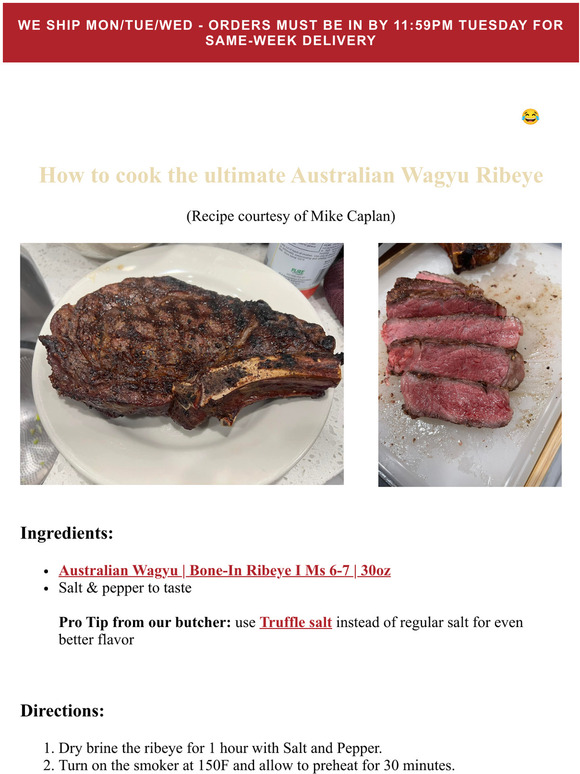 The Meatery: Recipe: the ultimate Australian Wagyu Ribeye | Milled