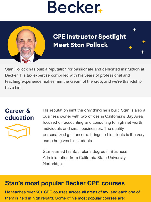 Becker: What makes our CPE instructors among the best? | Milled