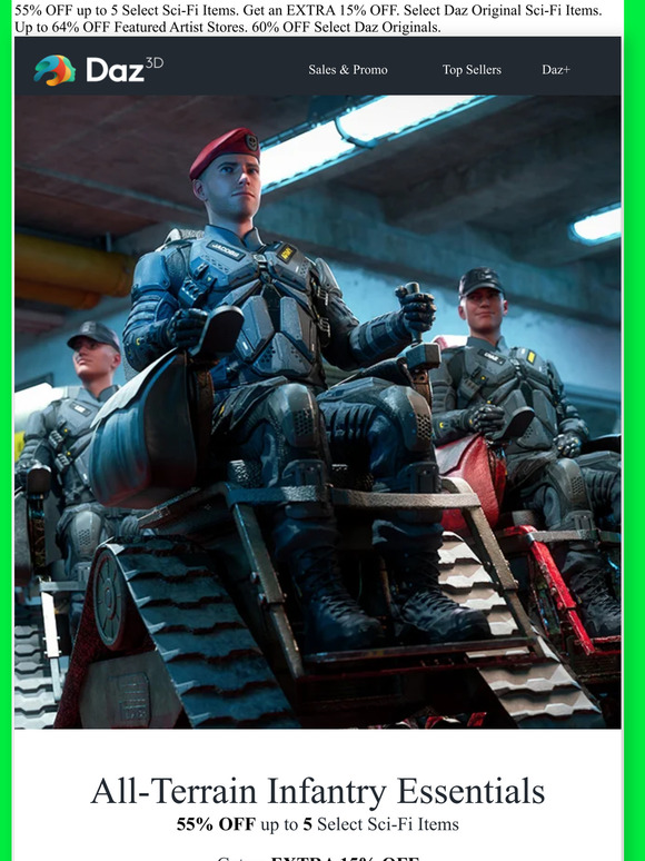 DAZ 3D: All-Terrain Infantry Essentials | Milled