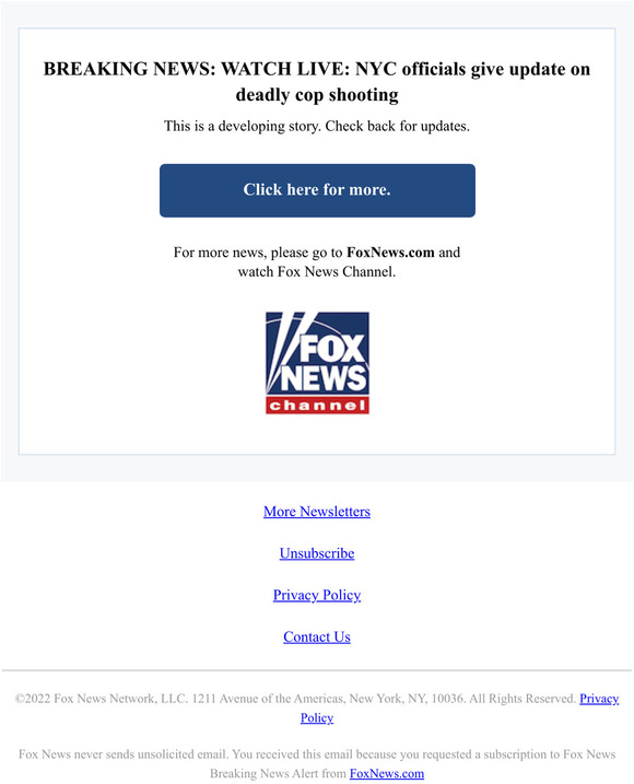 Fox News: BREAKING NEWS: WATCH LIVE: NYC officials give update on ...