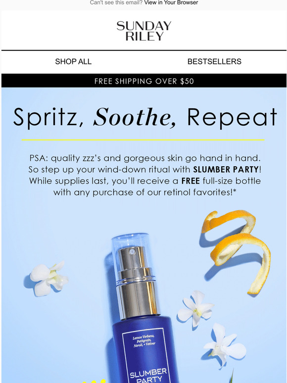 Sunday Riley: All about Slumber Party | Milled