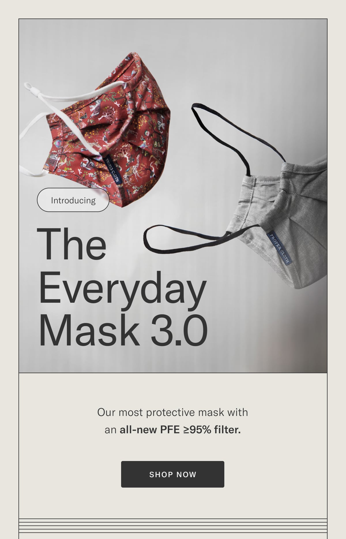 Proper Cloth: Introducing: The Everyday Mask 3.0 | Milled