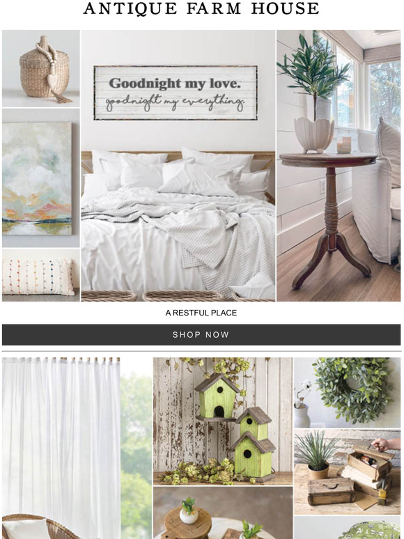Antique Farmhouse: {A RESTFUL PLACE} event launched.. | Milled