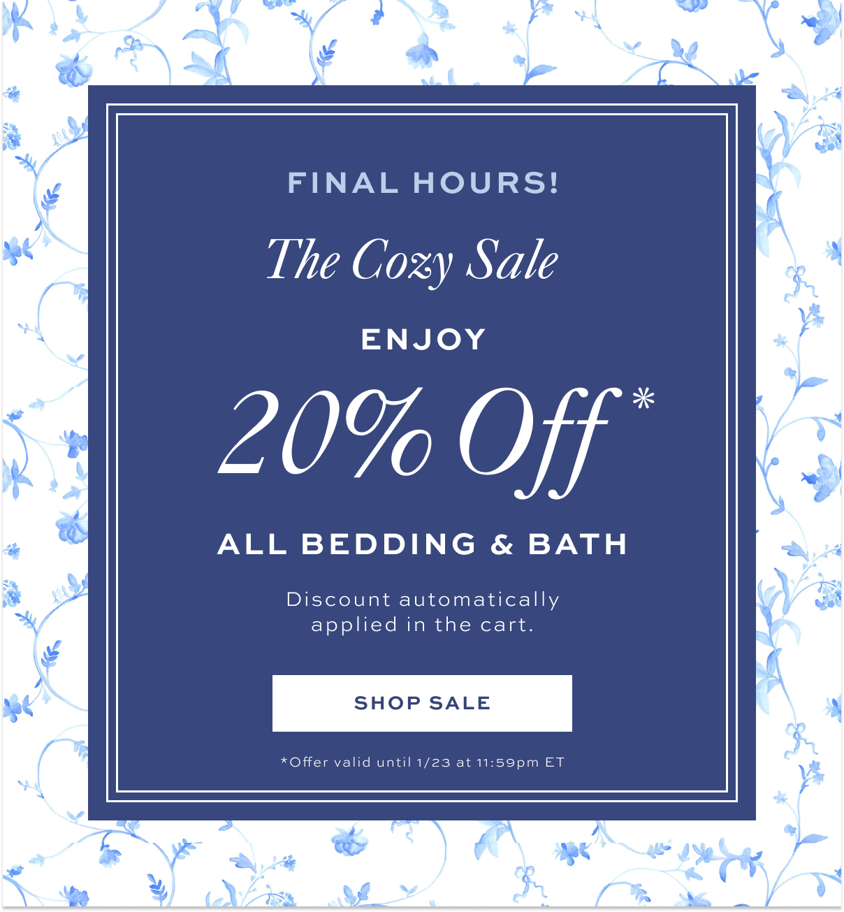 Hill House Home: FINAL HOURS: The Cozy Sale | Milled