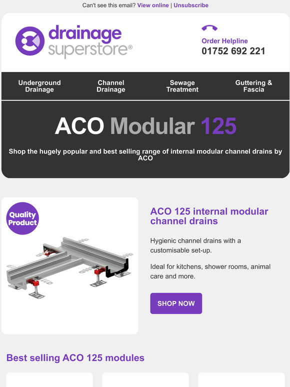 Drainage Superstore: Customisable internal channel drains | Milled