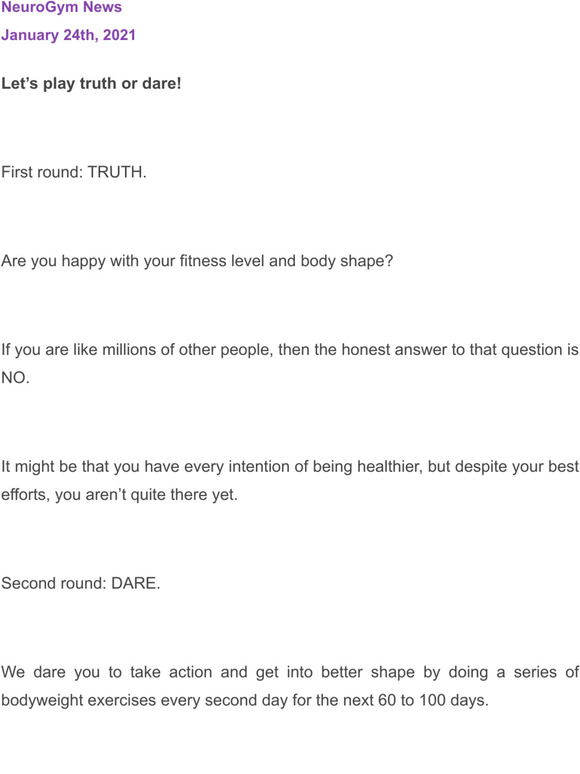 NeuroGym: 10 Best Equipment-Free Exercises for Every Level and Goal ...