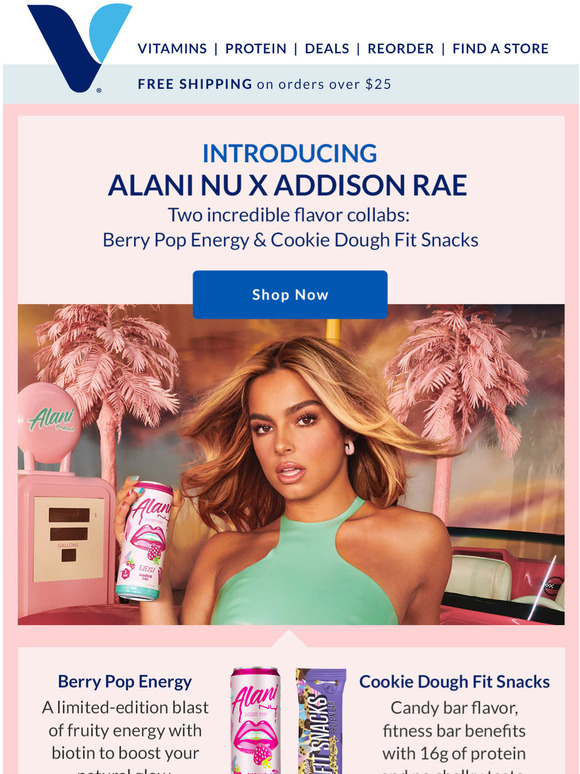 Vitamin Shoppe: JUST IN: Alani Nu X Addison Rae | Milled