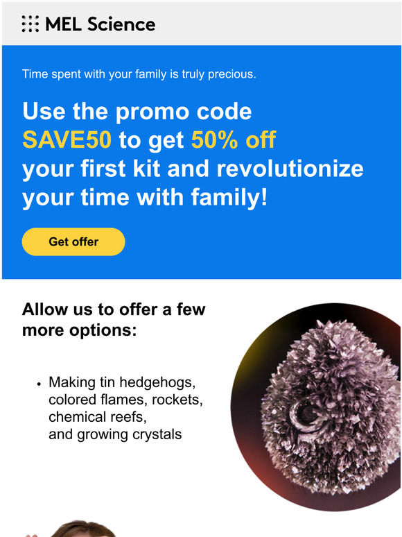 MEL Science: Revolutionize family time with 50% for the first MEL ...