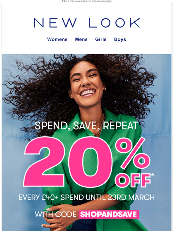 New Look Email Newsletters: Shop Sales, Discounts, and Coupon Codes