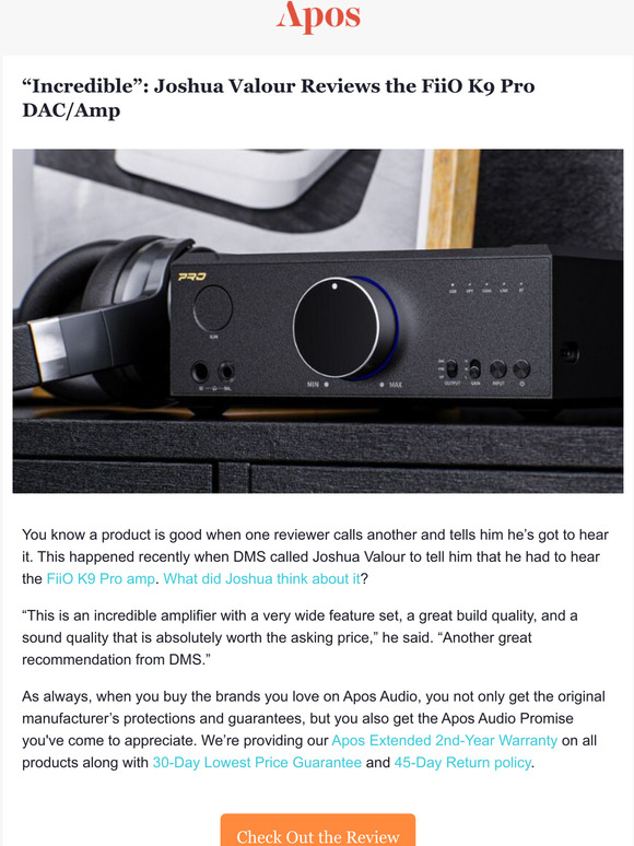 Apos Audio: Incredible: Joshua Valour Reviews the FiiO K9 Pro DAC/Amp ...