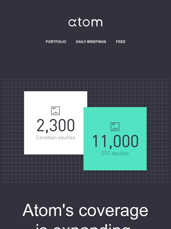 Atom Finance: Big news! Atom's coverage is expanding. | Milled