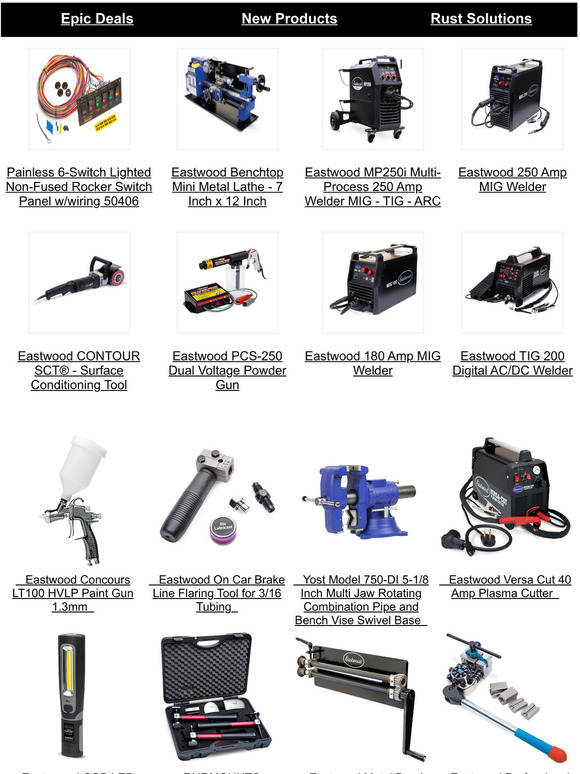 Eastwood.com: Welding & Metal Fab Tools You Can't Live Without! | Milled