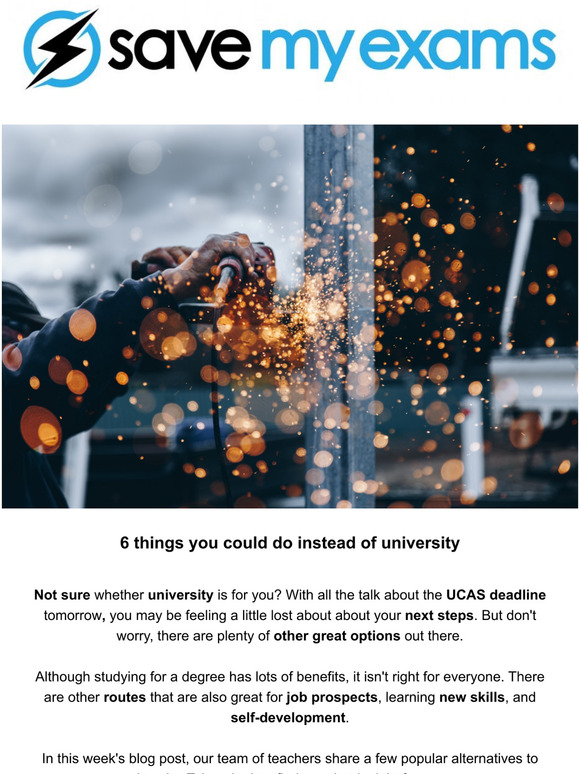 Save My Exams: University isn't the only post-school path: Here are 6 ...