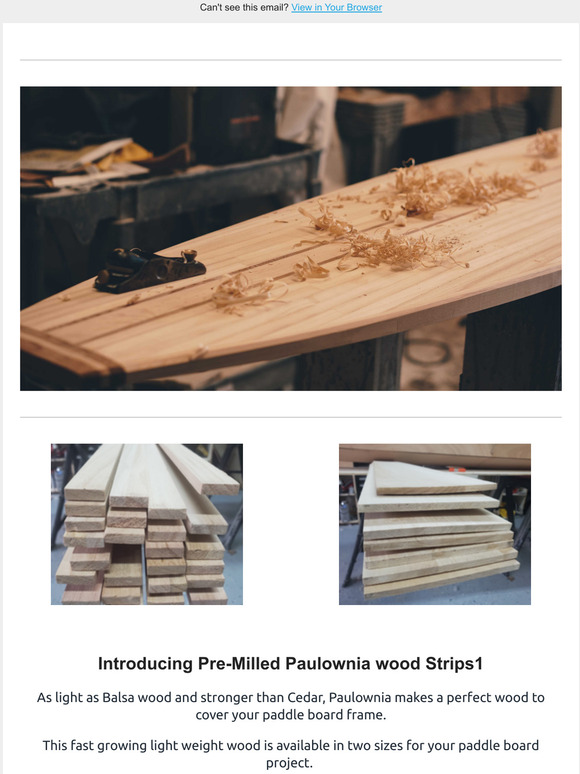 Jarvis Boards: Introducing Pre Milled Paddle Board Deck Wood | Milled