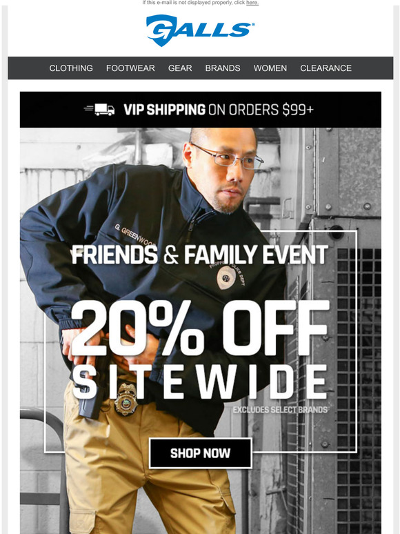 Galls: Galls Friends & Family Sale | Milled