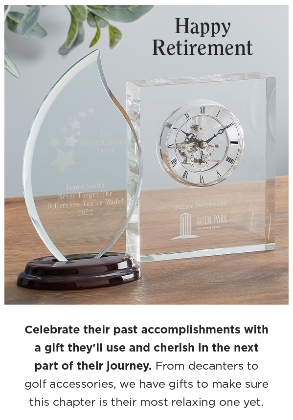 Things Remembered: Retirement Gifts | Save Up To 30% Off | Milled